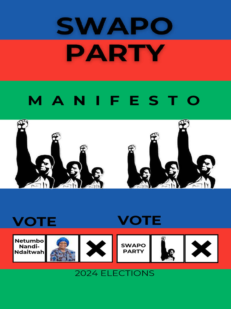 SWAPO Party 2024 Elections Manifesto | PDF | Namibia | Sustainability