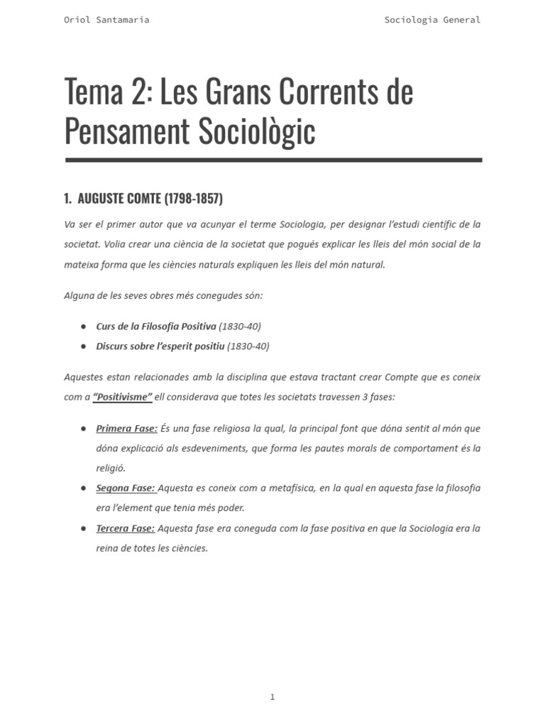 Tema 2 Sociologia General | PDF
