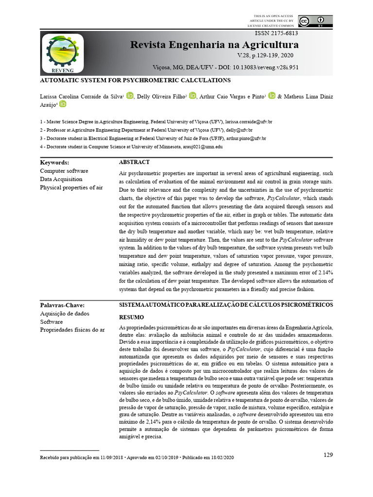 Automatic System For Psychrometric Calcu | PDF | Humidity | Meteorology