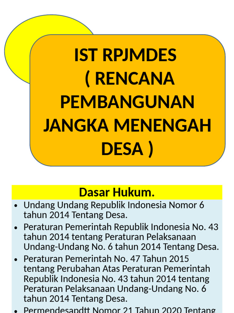 Tahapan Penyusunan Rpjmdes 23 New | PDF