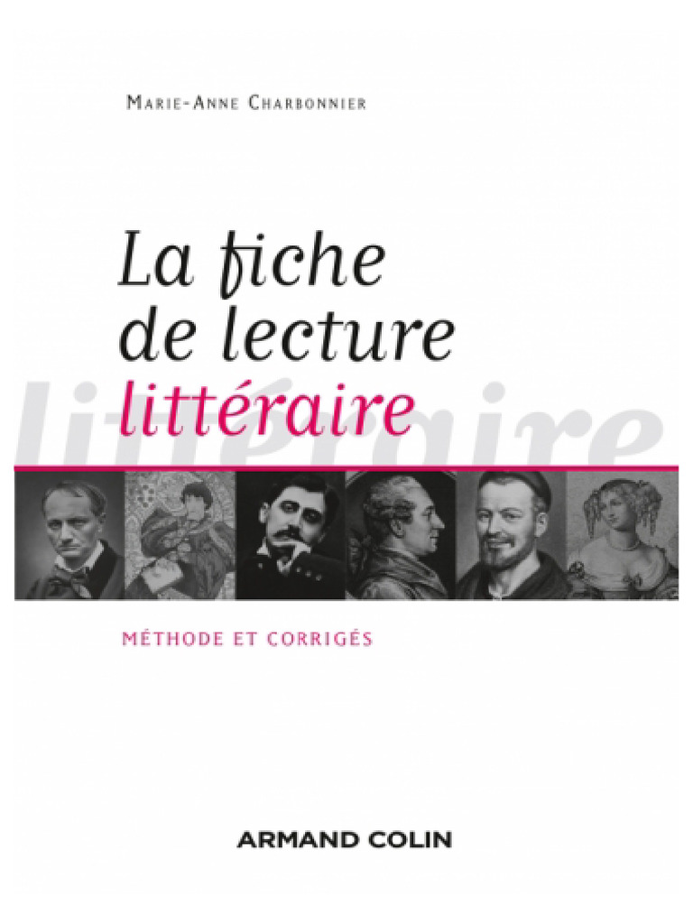Fiches de lecture littéraire : méthode et œuvres | PDF