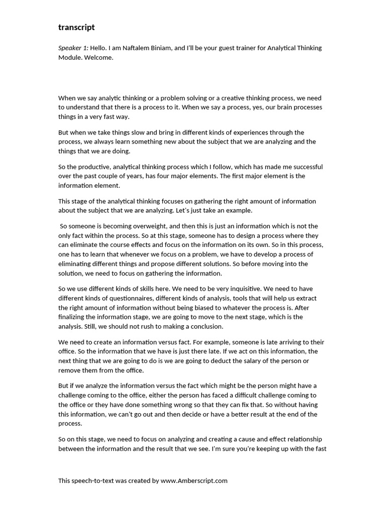 Problem Solving Analysis and It - S Stages - mp4 - Edited | PDF | Psychological Concepts ...