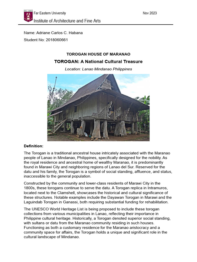 Torogan House of Maranao | PDF | Philippines