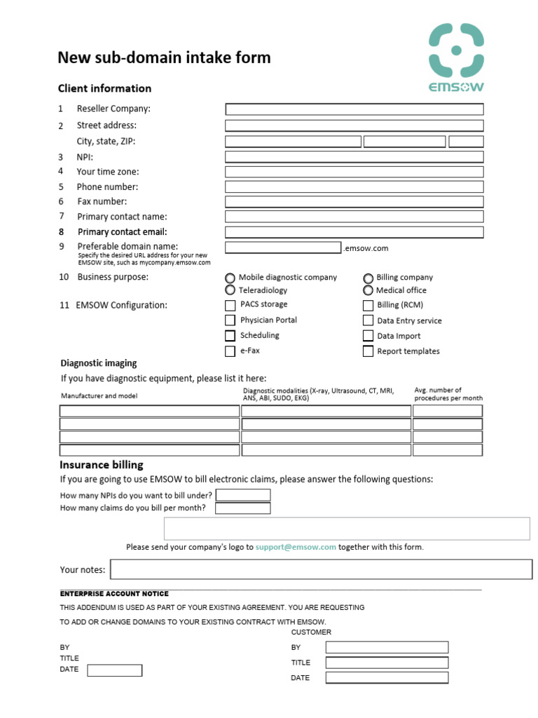 Intake Form R New (Updated) | PDF