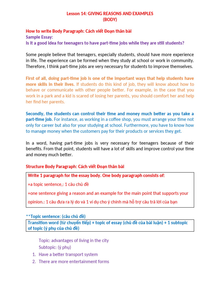 Lesson 14 - Write LV3 - Body - Theory | PDF | Human Communication ...