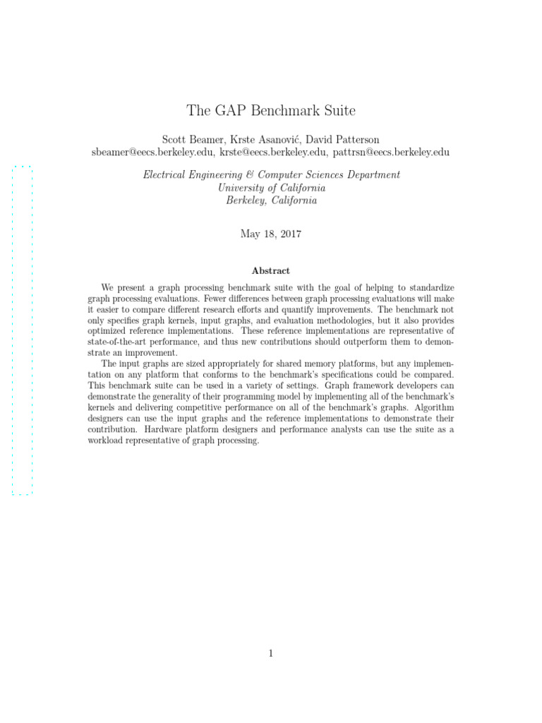 14_The GAP Benchmark Suite | PDF | Vertex (Graph Theory) | Computing