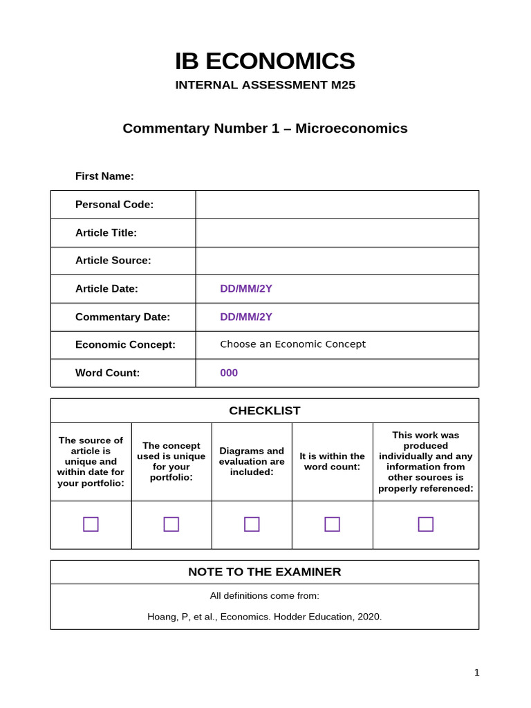 FINAL - Eco. IA Portfolio M25 - Firstname | PDF | Economics | Economies