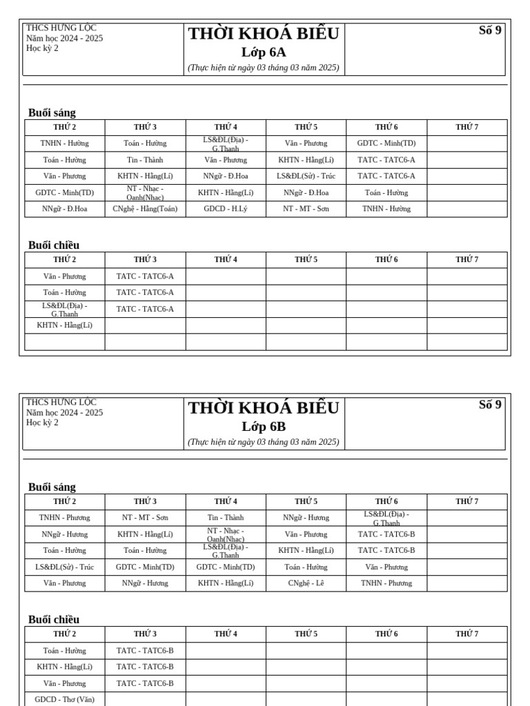 TKB So 9-Lop (3-3) | PDF