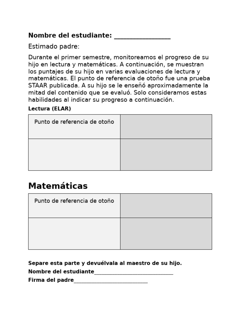 Copy of Parent Assessment Communication Dec 2024 | PDF