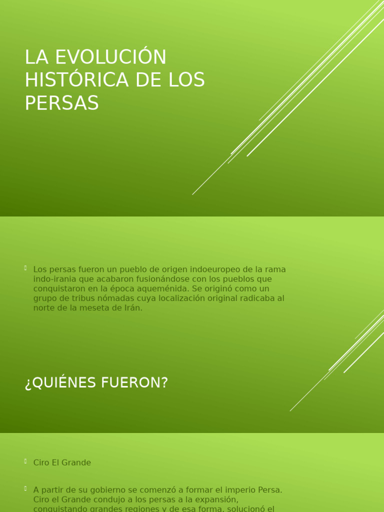 La evolución histórica de los persas | PDF