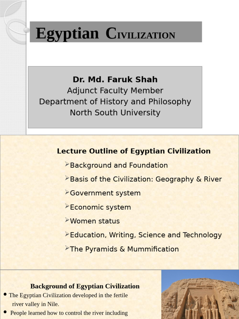 Egyptian Civilization Overview | PDF | Ancient Egypt | Ancient Egyptian ...