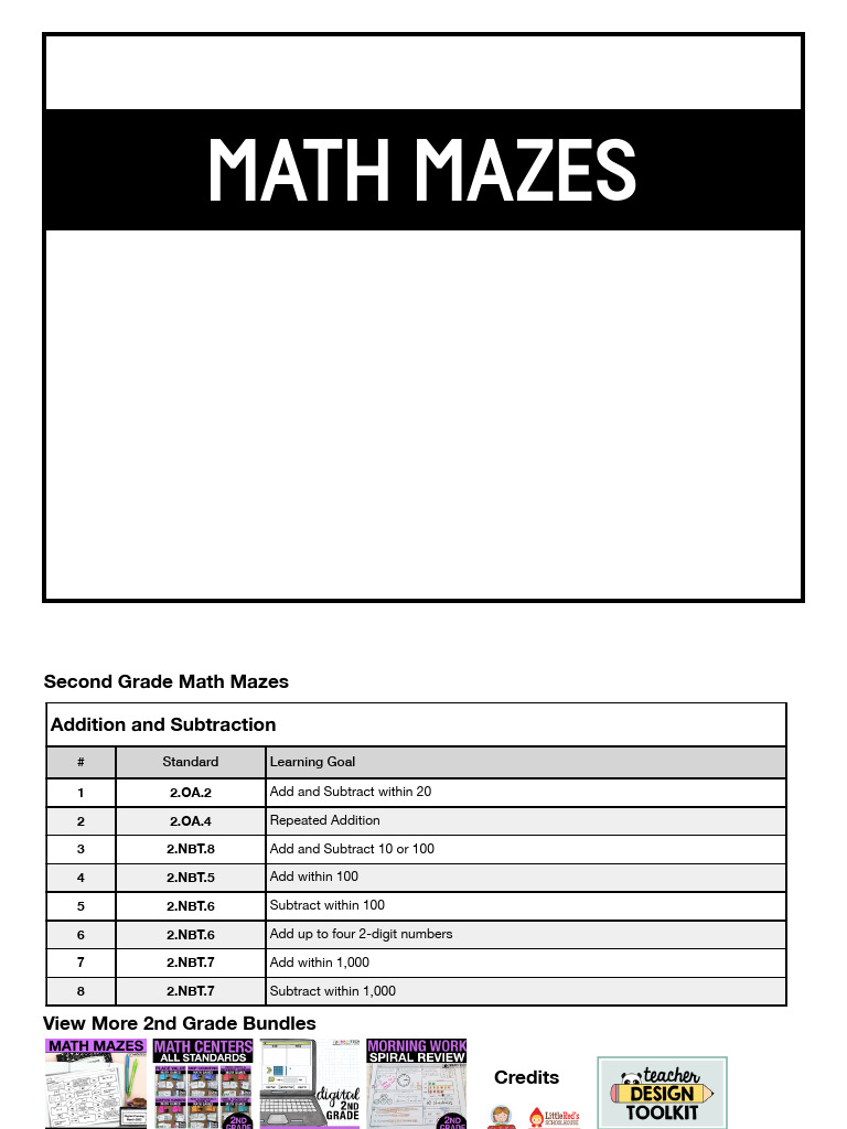 -2nd-Grade-Mazes-Addition-Subtraction | PDF