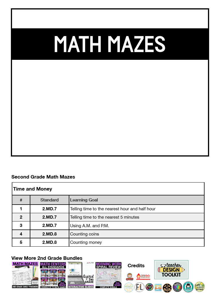 -2nd-Grade-Mazes-Time-Money | PDF | Coins | Nickel (United States Coin)