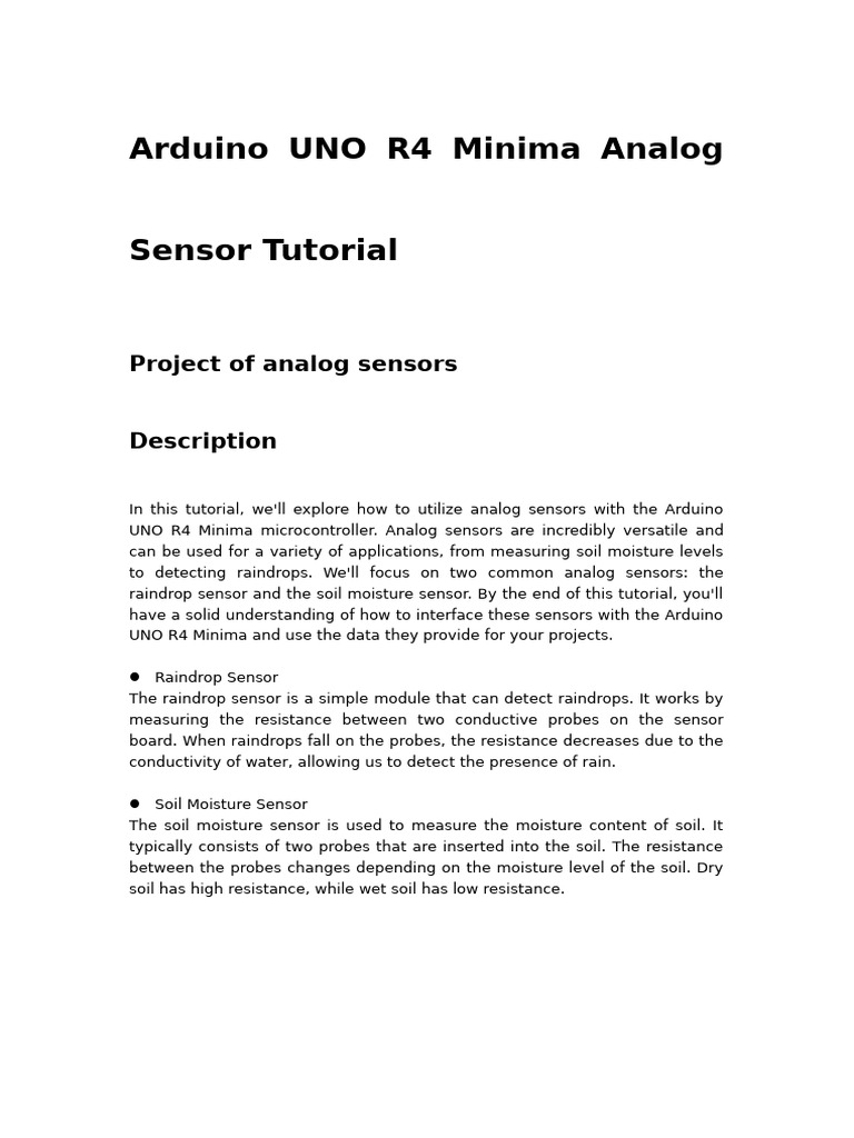 Chapter4analog Sensor Tutorial Pdf Arduino Remote Control 0067