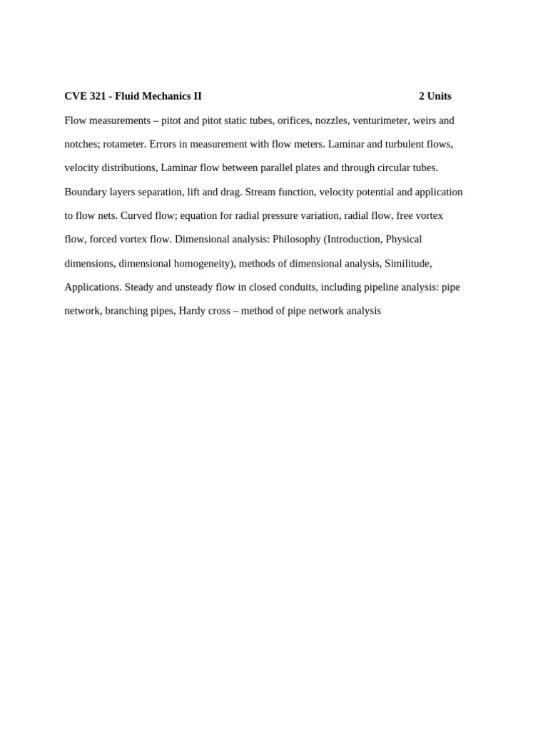 CVE 321 Course Outline | PDF