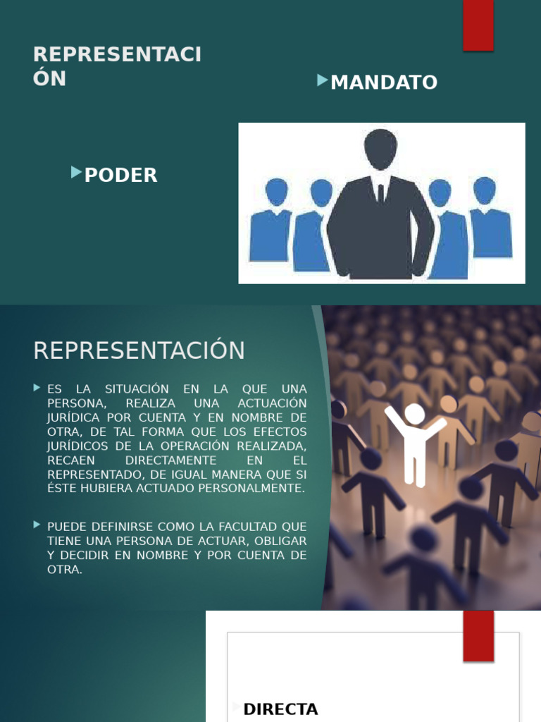 REPRESENTACIÓN, PODER y MANDATO | PDF