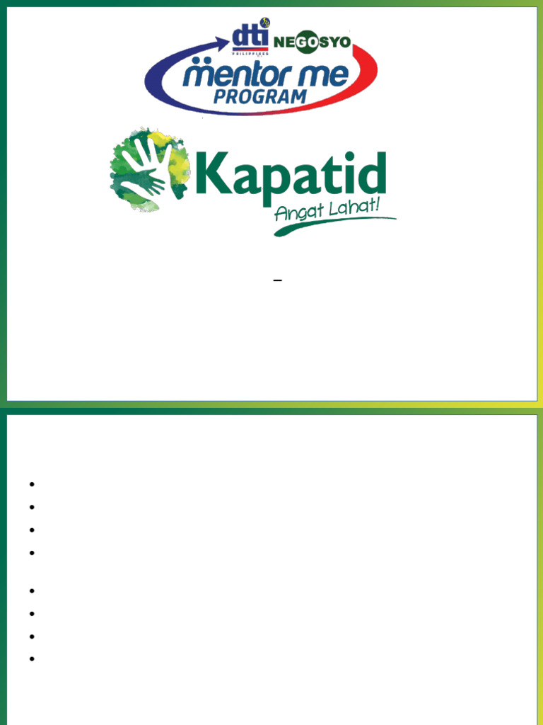 413267418-Mentees-BIP-Presentation-Template-KMME-DTI-SF-027-4-pptx | PDF