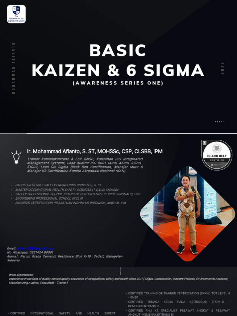 Materi KAIZEN SIX SIGMA by Mohammad Afianto | PDF