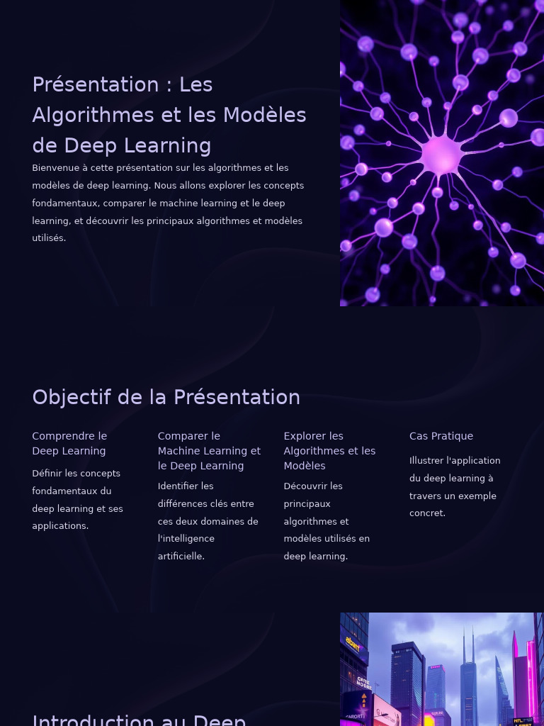 Algorithmes et Modèles de Deep Learning | PDF | Apprentissage ...