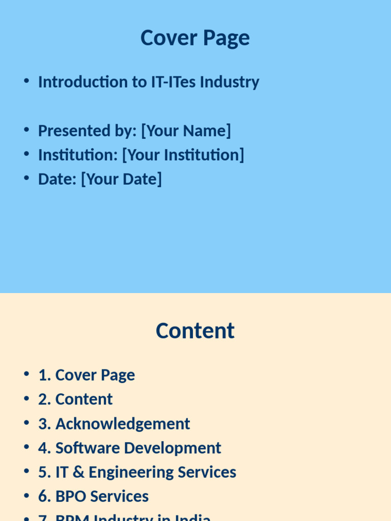 Introduction to IT ITes Industry Colorful | PDF | Artificial ...