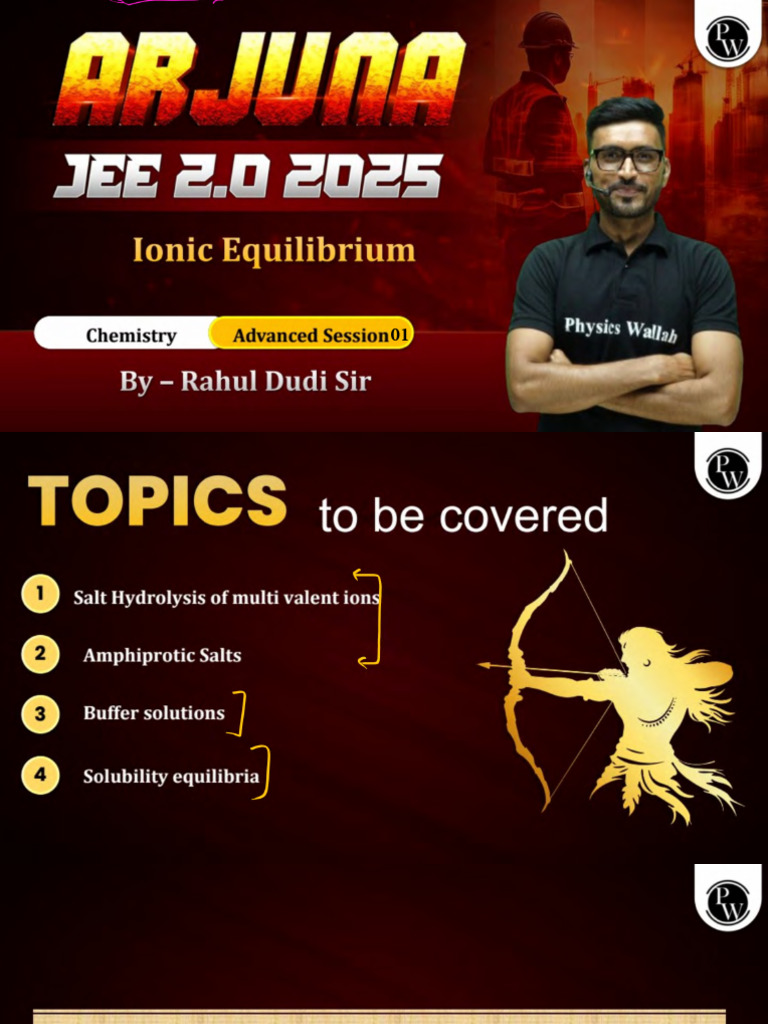 Advanced Session 01 Class Notes Arjuna JEE 2.0 2025 | PDF