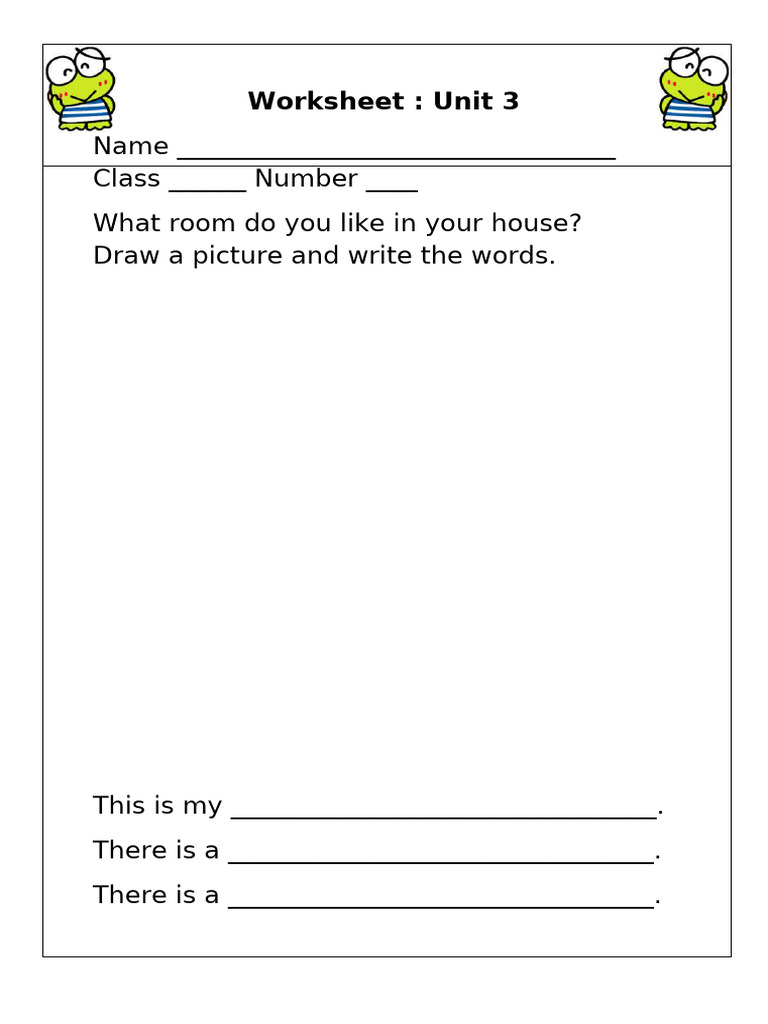 My Favorite Room Worksheet | PDF