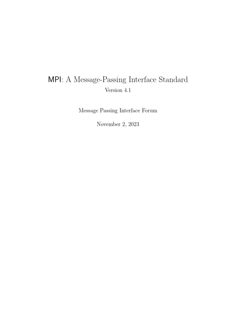 Mpi41 Report | PDF | Message Passing Interface | Computer Programming