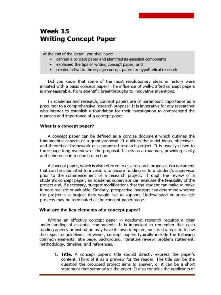 Writing Concept Paper IM | PDF | Methodology | Citation