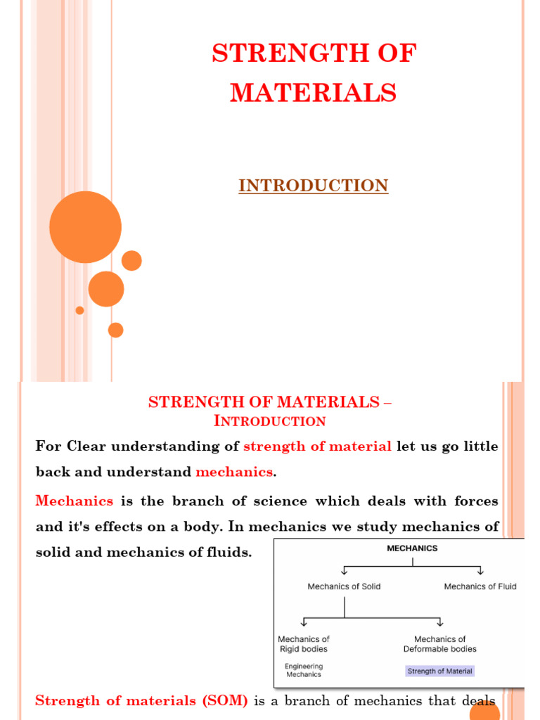 1 Strength of Materials Intro | PDF