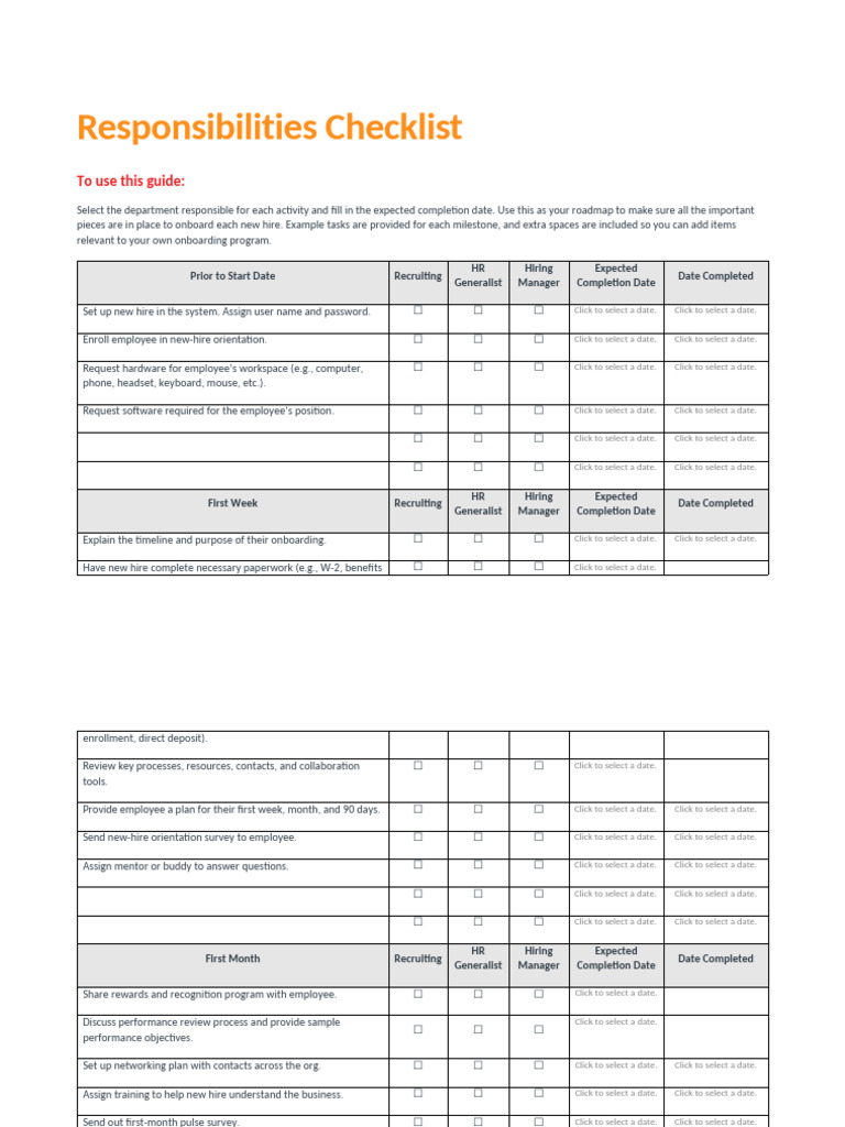 Responsibilities Checklist AdminMgr | PDF | Computer Science | Software