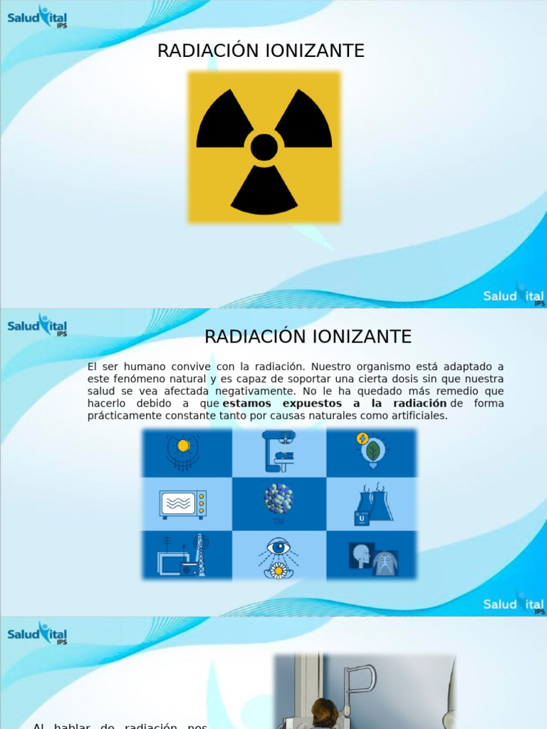 RADIACION IONIZANTE | PDF | Radiación | Rayo X