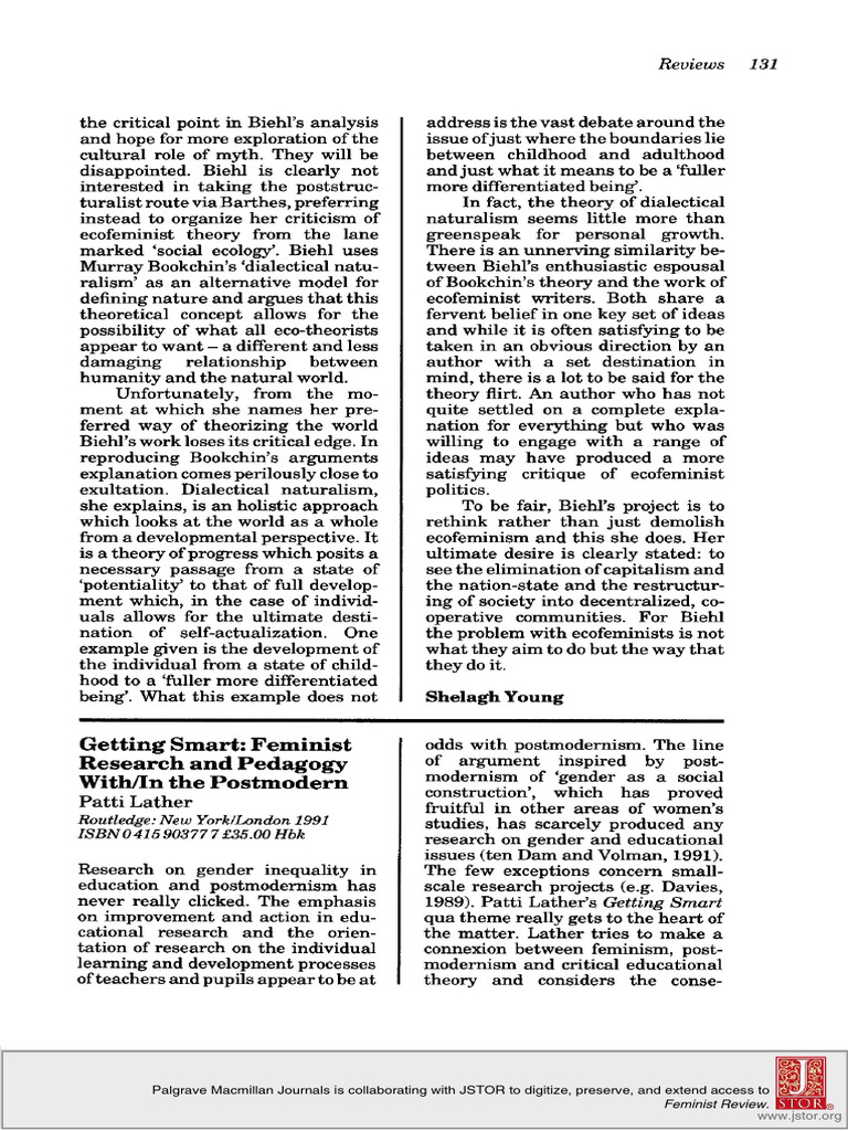 Getting Smart Feminist Research and Peda | PDF | Feminism | Gender Studies