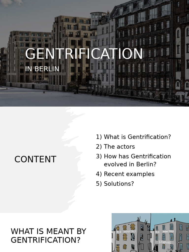 Gentrification Trends in Berlin Explained | PDF | Cost Of Living ...