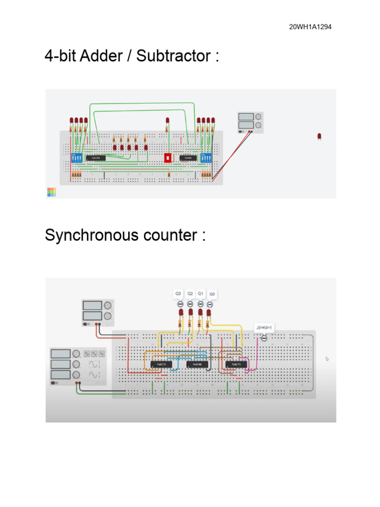 4-Bit Adder / Subtractor | PDF