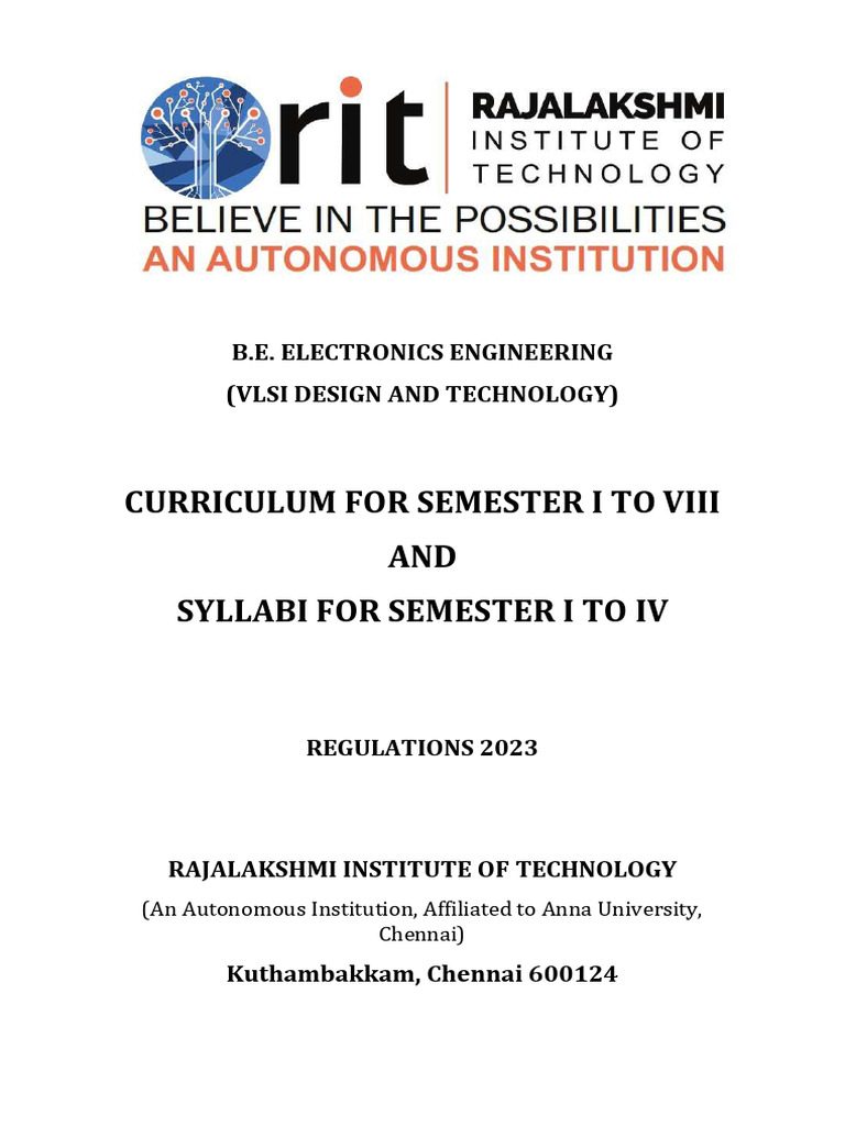 2023 syllabus updated VLSI | PDF | Engineering | Knowledge