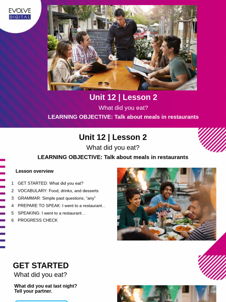 EvDg_TC_IN_L1_U12_l02_Lesson | PDF | Foods | Cuisine