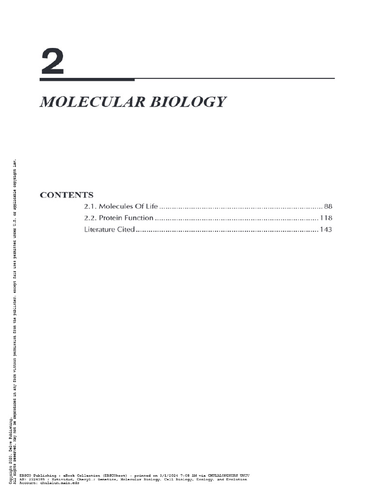 Molecular Biology | PDF