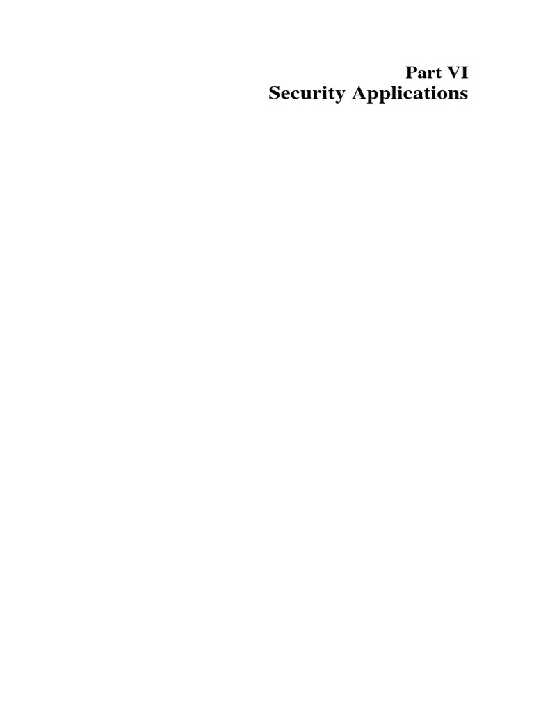 Security Applications Overview | PDF