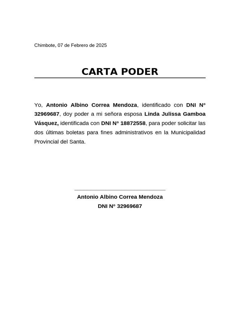 Carta Poder | PDF