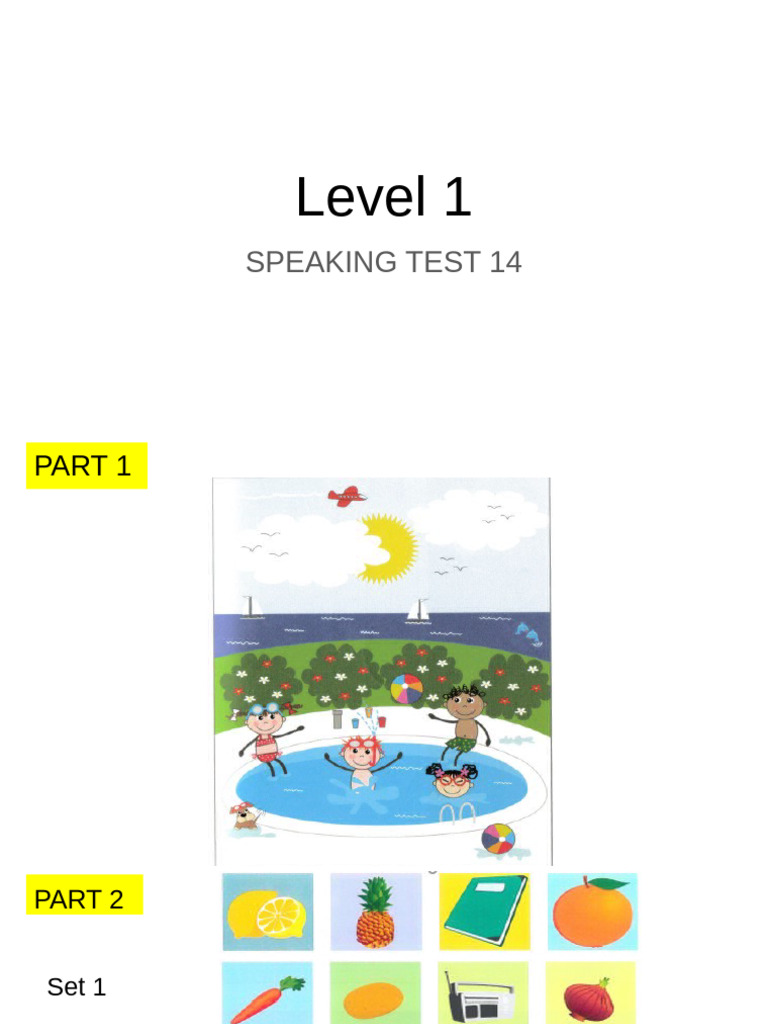 Level 1 - SPEAKING - Test 14 | PDF