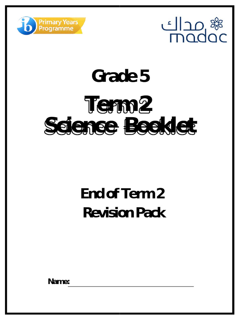 Science Review Pack Term2 G5 | PDF | Atoms | Molecules