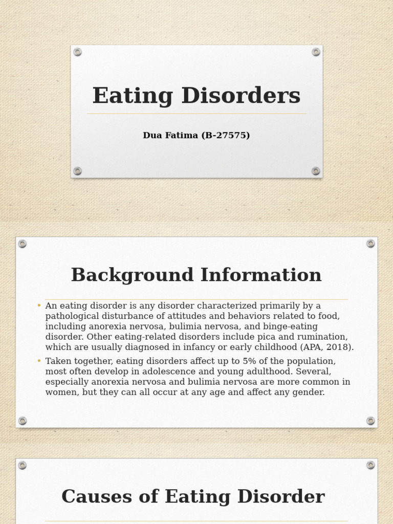Understanding Eating Disorders: Types & Causes | PDF | Eating Disorder ...