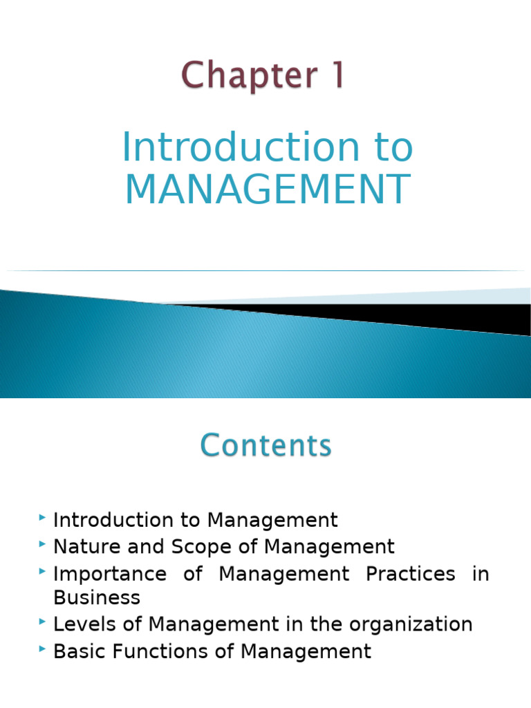 Introduction to Management Basics | PDF | Efficiency | Goal