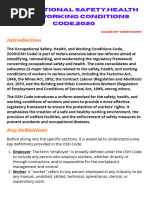 Osh Code 2020 | PDF | Occupational Safety And Health | Employment