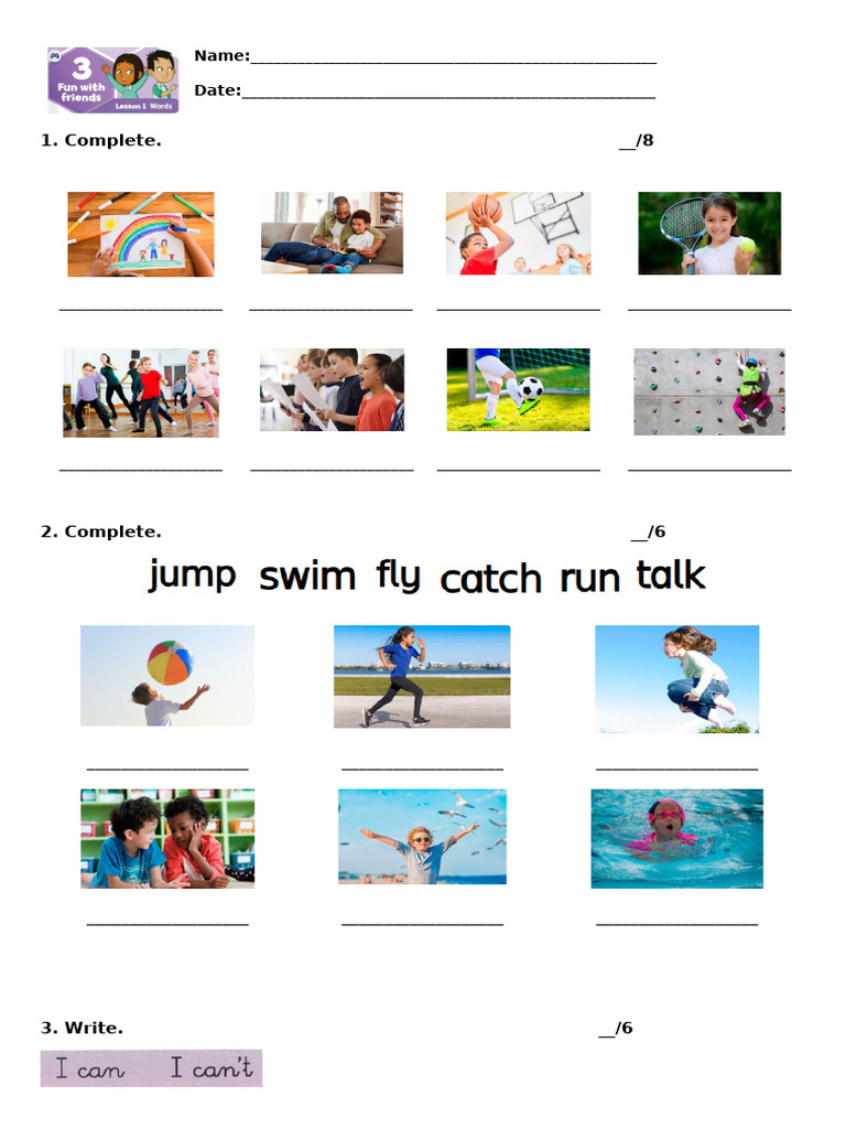 World Class 1 Repaso Unit 3 | PDF