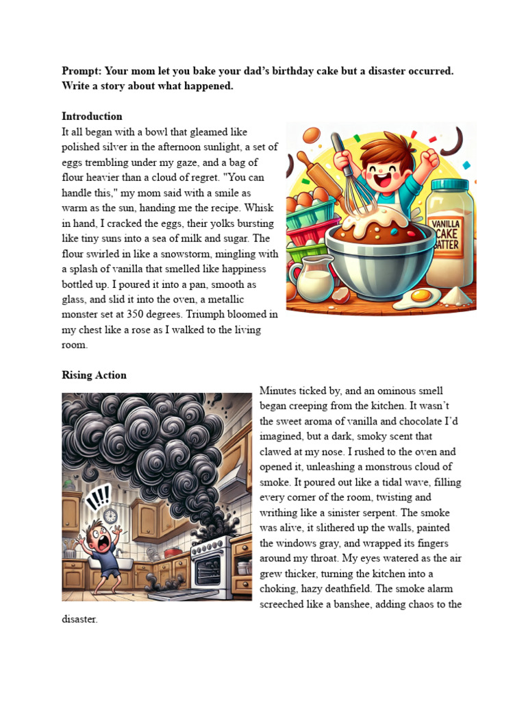 A Baking Disaster - With Pictures | PDF