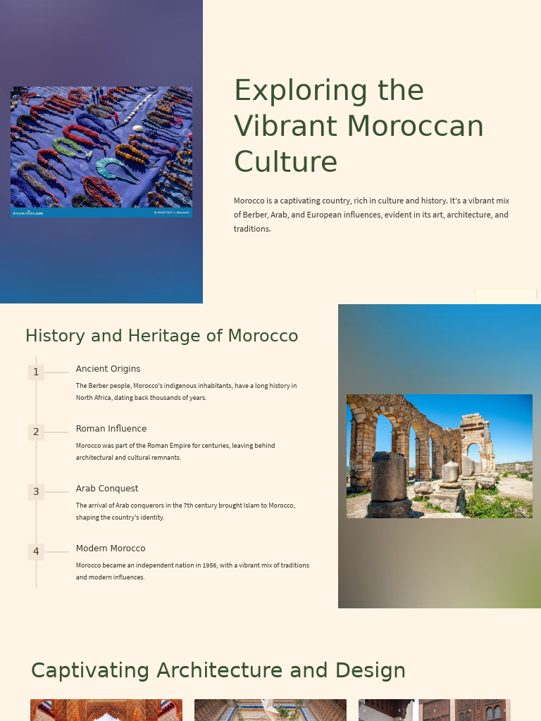 Exploring The Vibrant Moroccan Culture | PDF | Morocco
