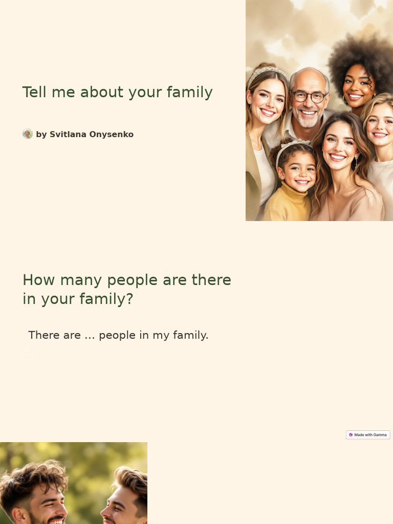 Tell Me About Your Family | PDF