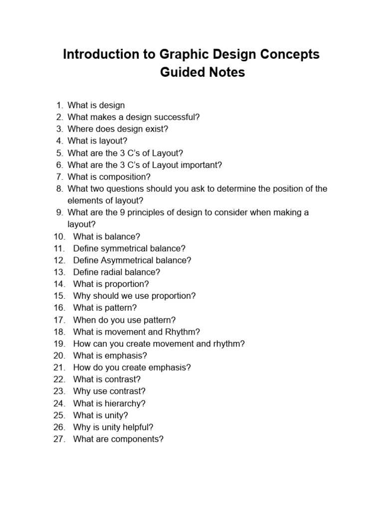 Introduction To Graphic Design Concepts | PDF