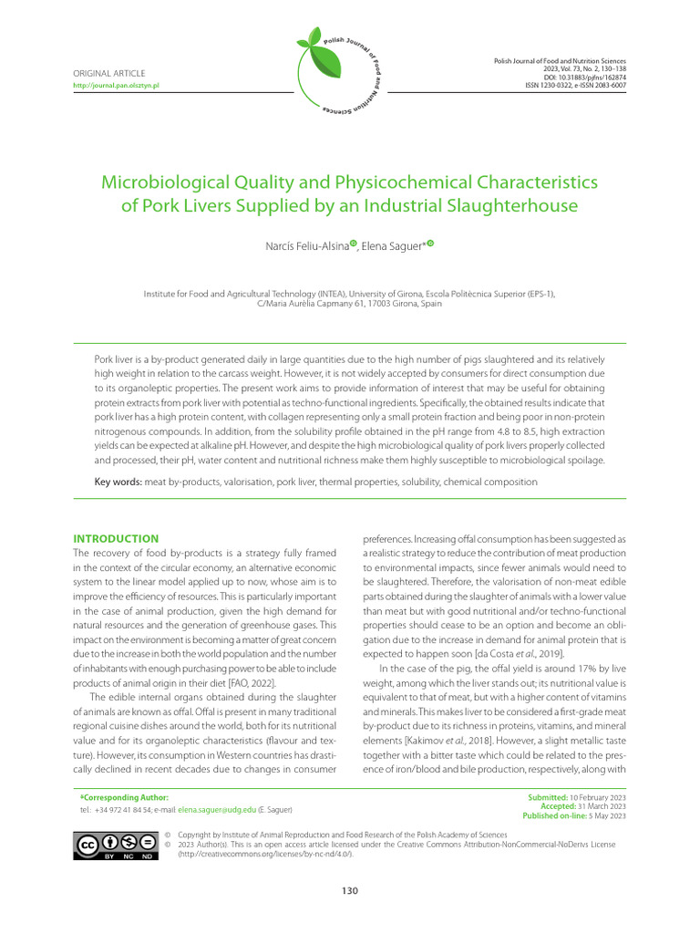 Microbiological Quality | PDF | Iron | Meat